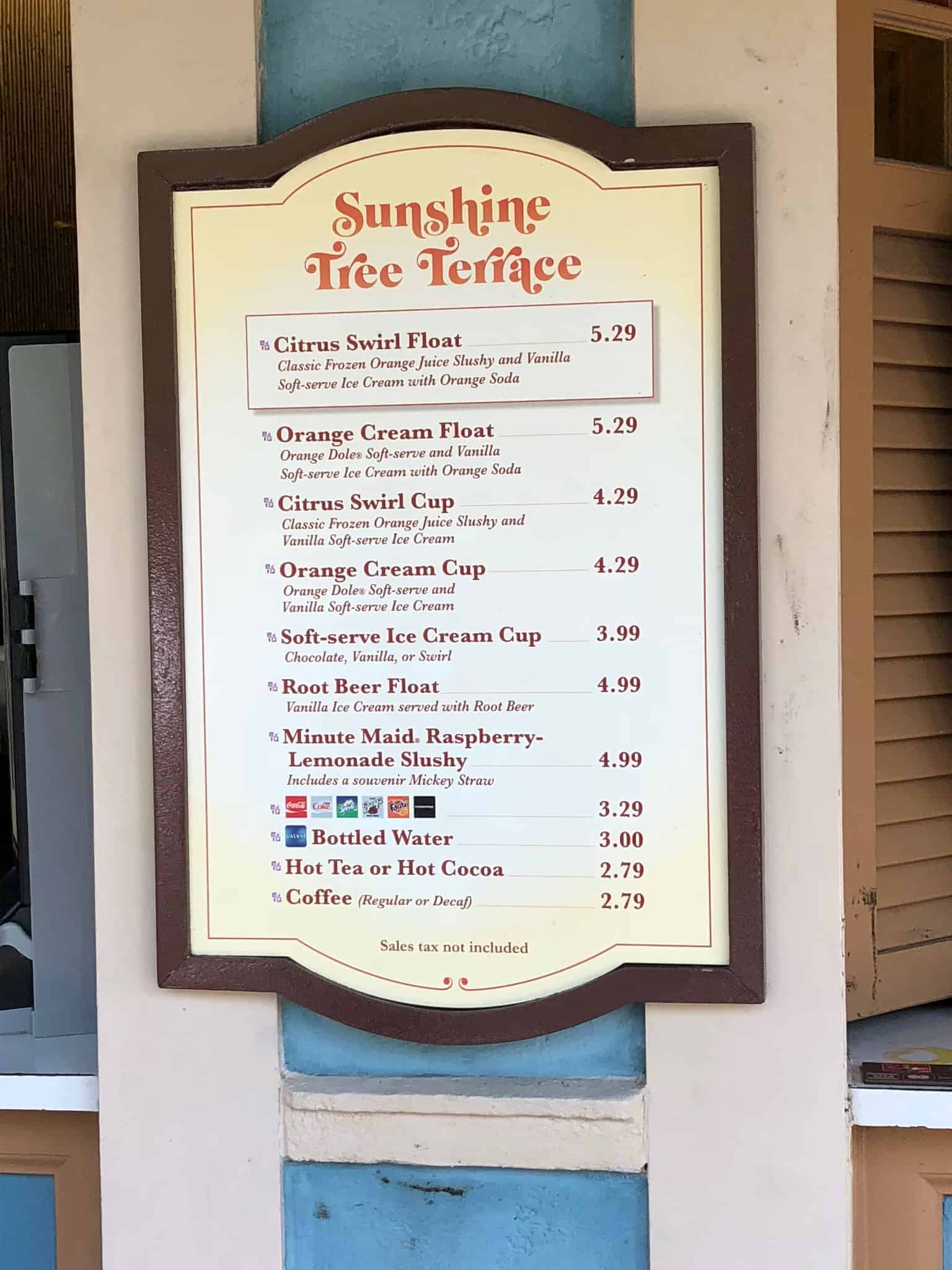 Sunshine Tree Terrace Menu - WDW News Today