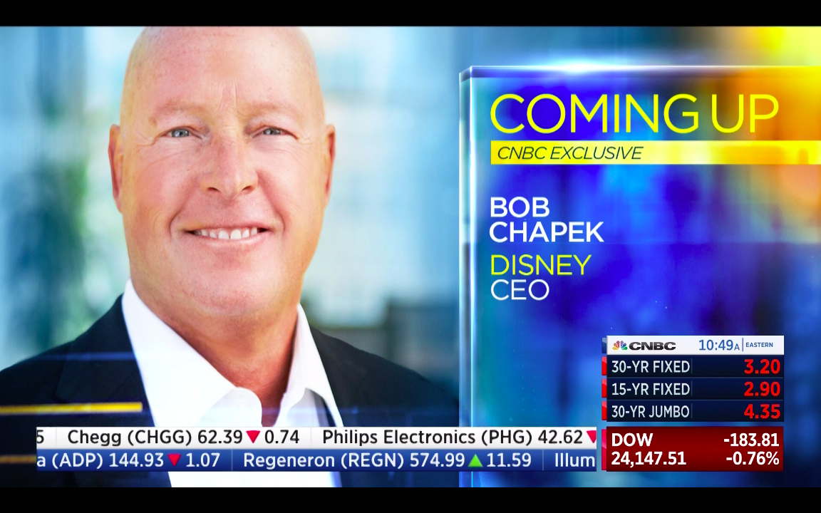 bob chapek cnbc interview - WDW News Today