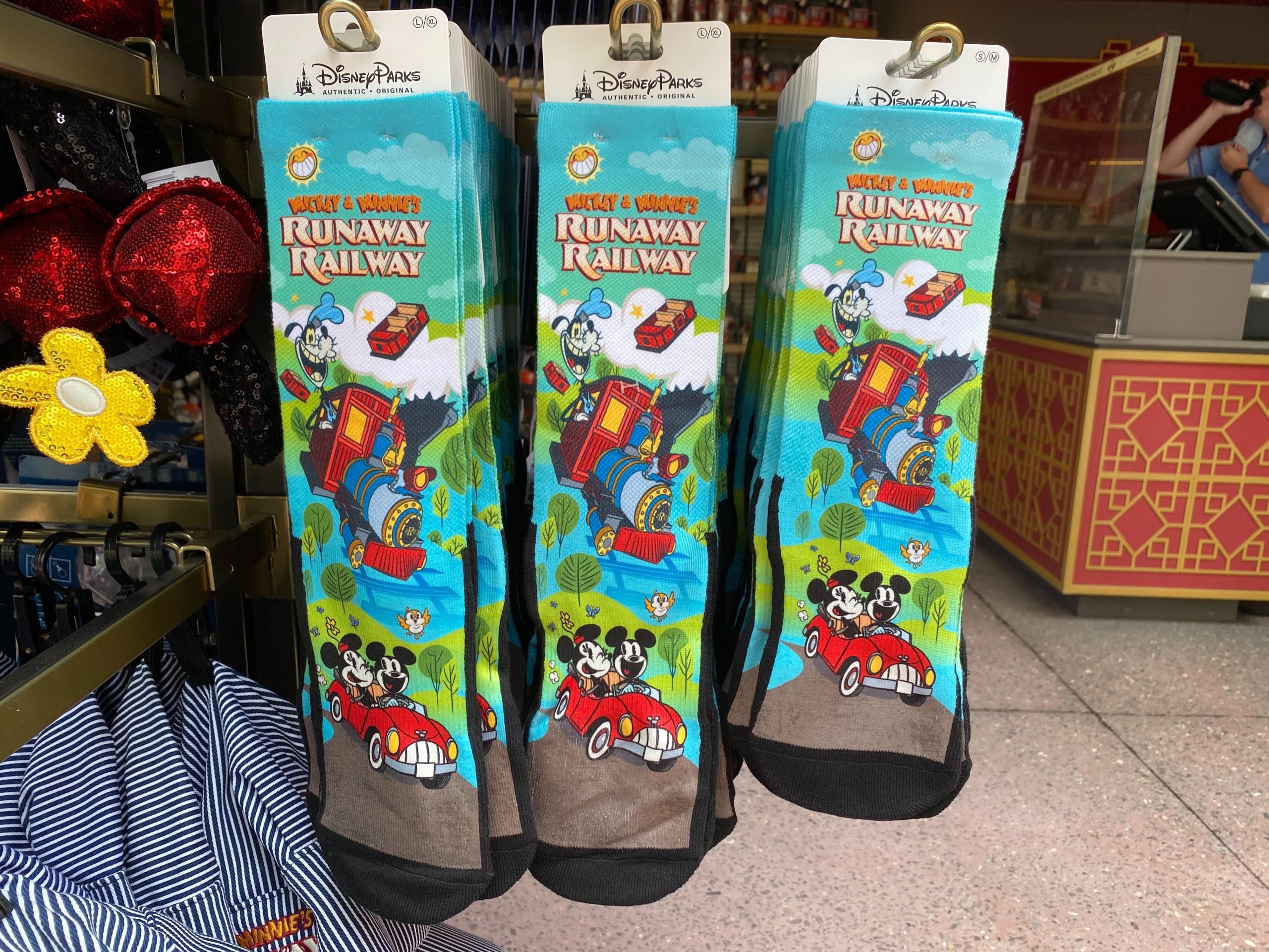 mickey & minnie's runaway railway socks disney's hollywood studios 6 ...