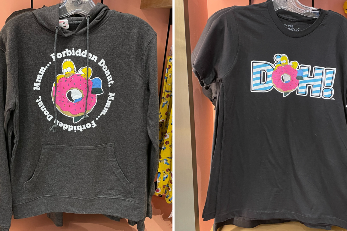 New 'The Simpsons' Donut Hoodie and Tee at Universal Orlando Resort ...