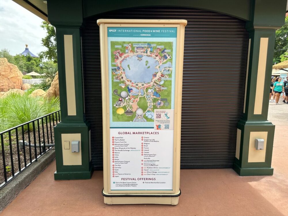 2023 EPCOT インターナショナルフード＆ワイン フェスティバルマップ - WDW News Today in Japanese