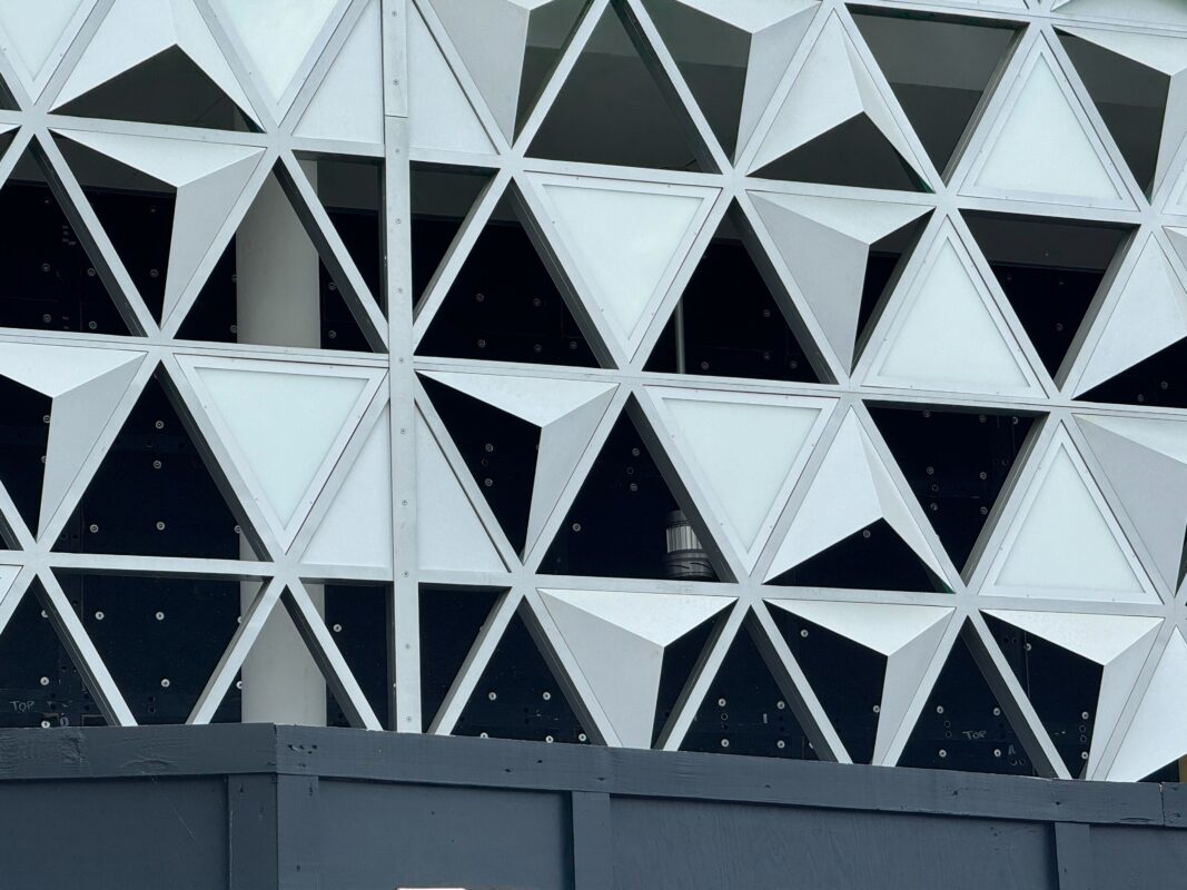 PHOTOS: Ceiling, Lighting, and More Triangle Panels Installed on ...