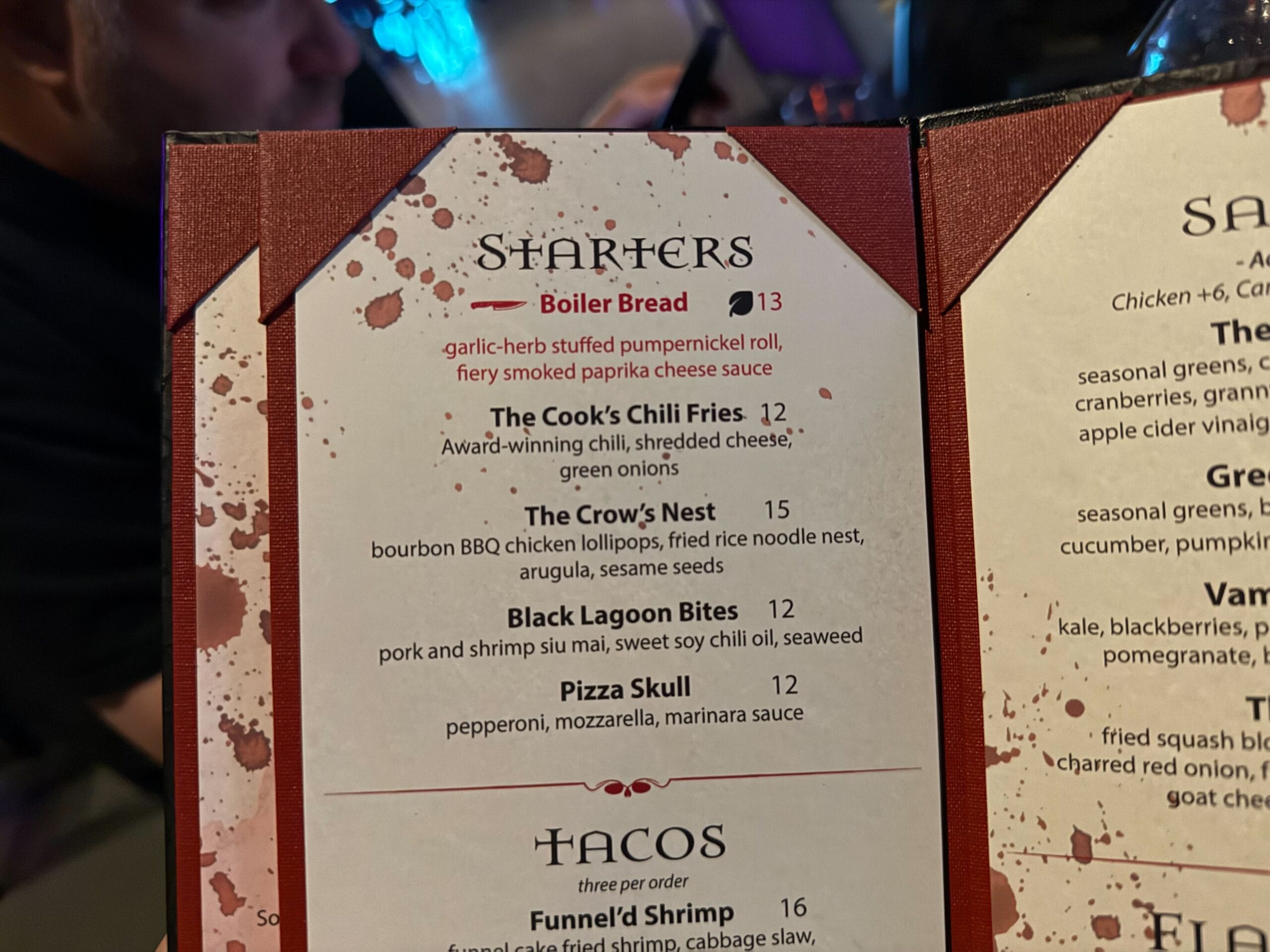 Full Menus (With Prices) for Premiere House at Universal Horror ...