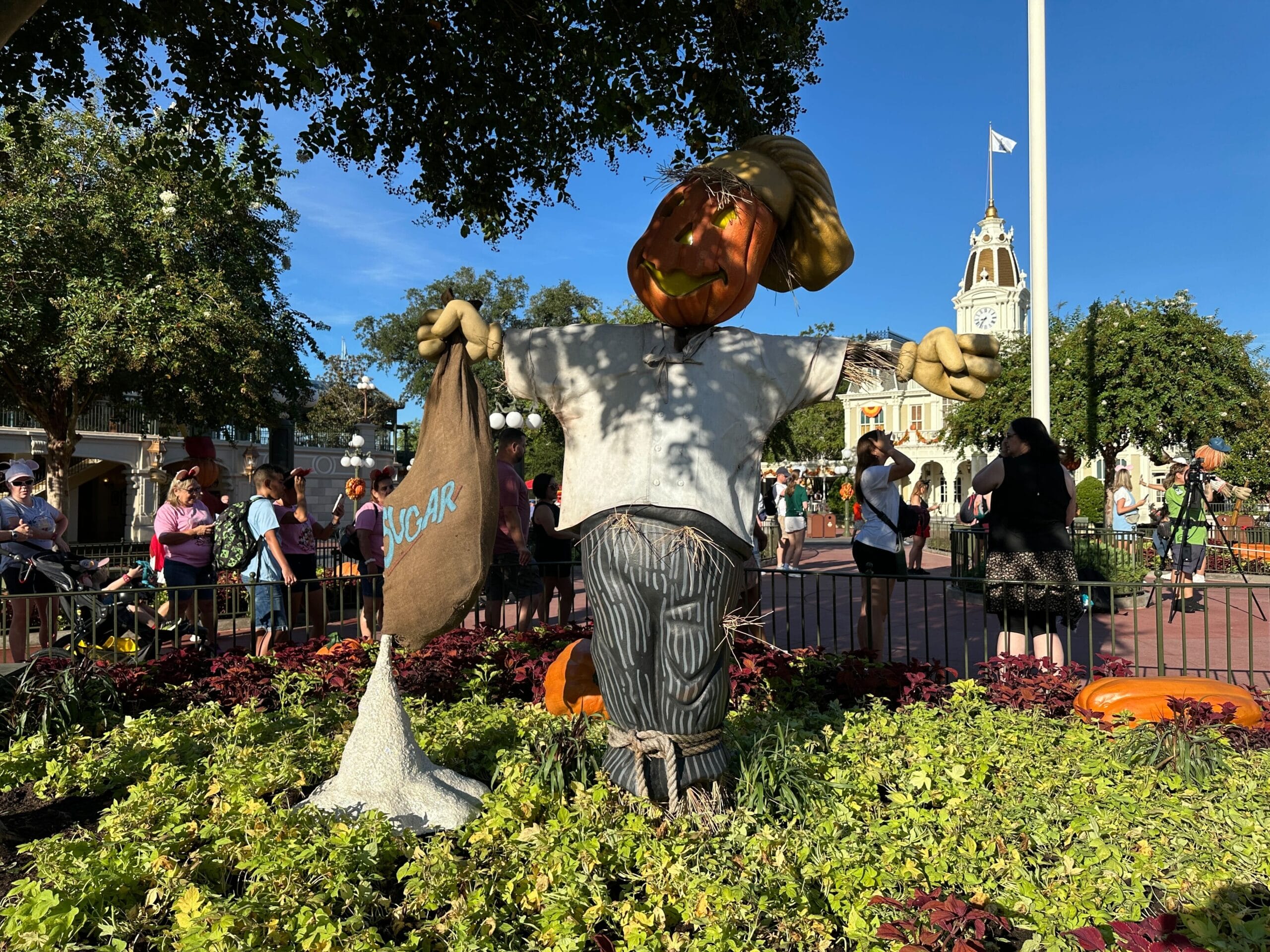 Mickey Pumpkin Wreaths and Halloween Scarecrows Arrive at Magic Kingdom ...