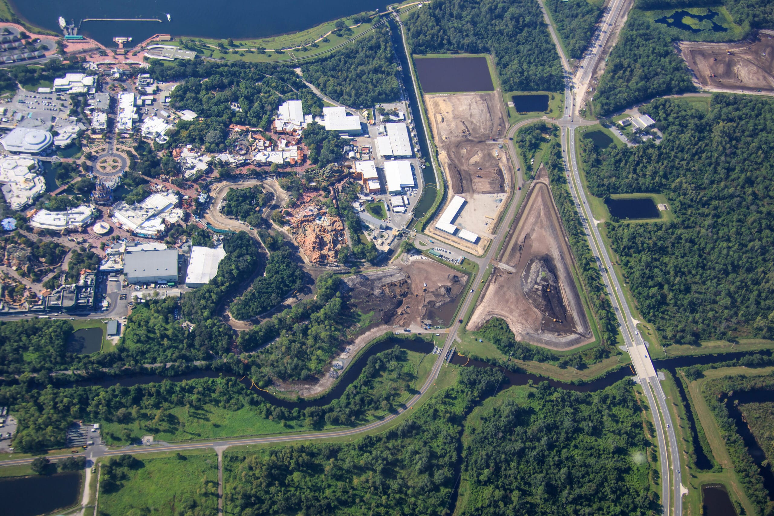 Aerial Photos Showcase Silt & Train Track Removal at Magic Kingdom ...