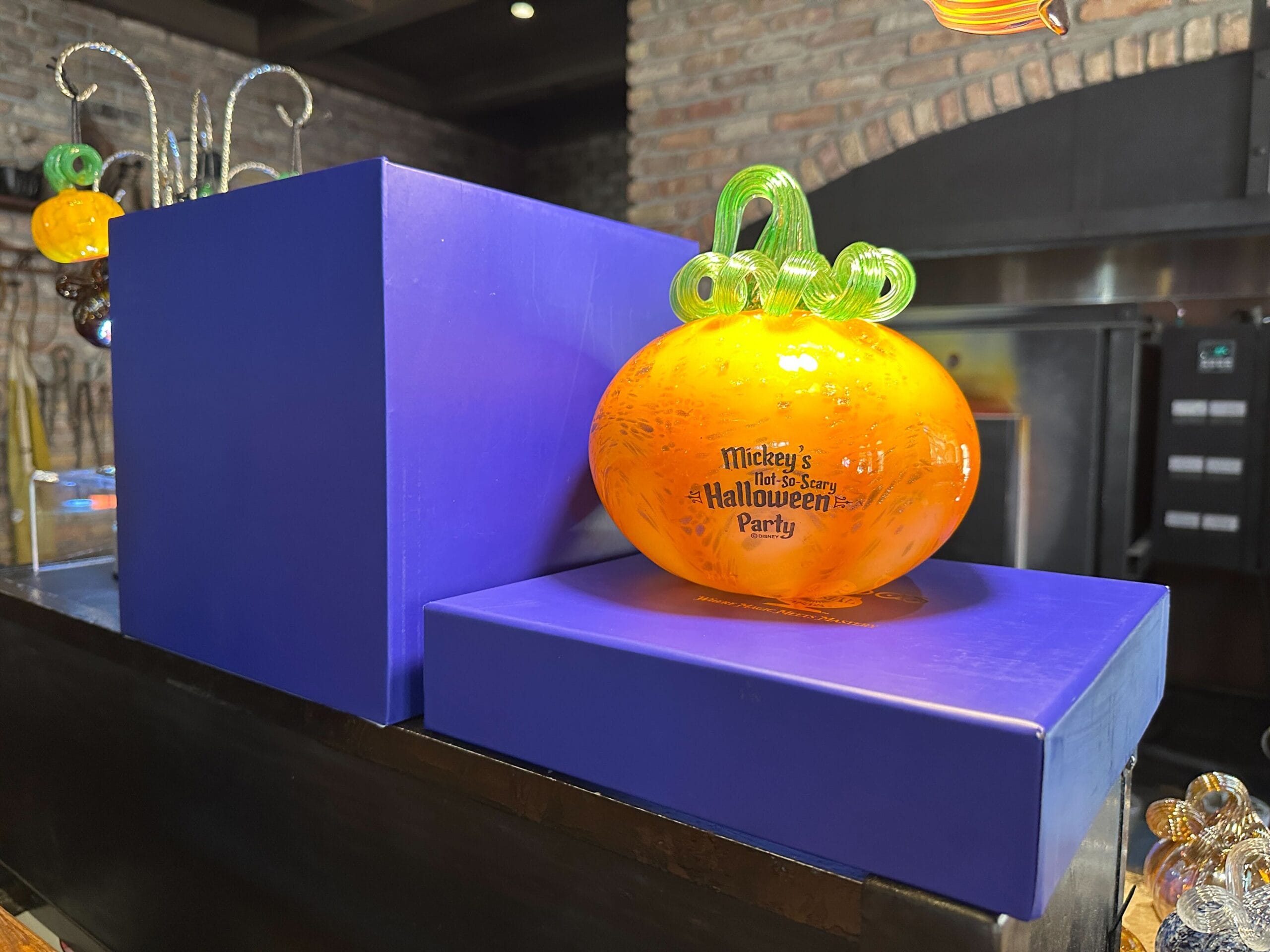 Mickey's Not So Scary Halloween Party Glass Pumpkin Now Available at ...