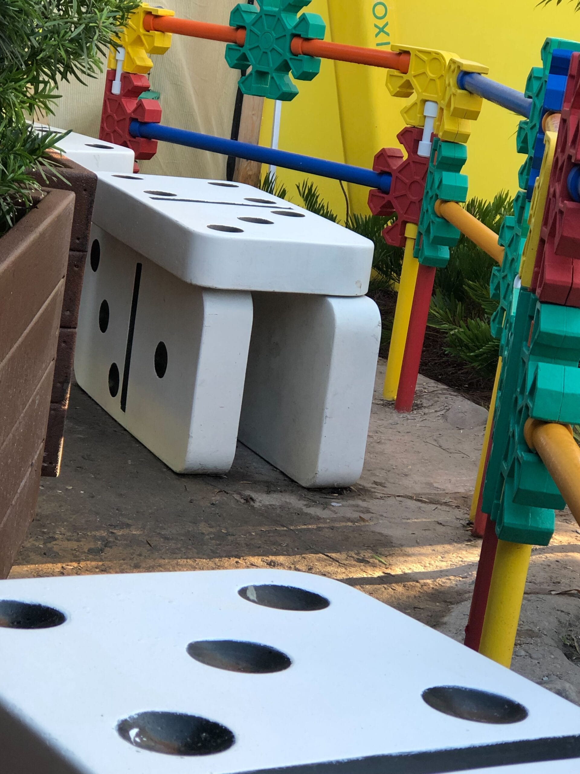 Domino Benches Return During Toy Story Land Snack Kiosk Construction ...