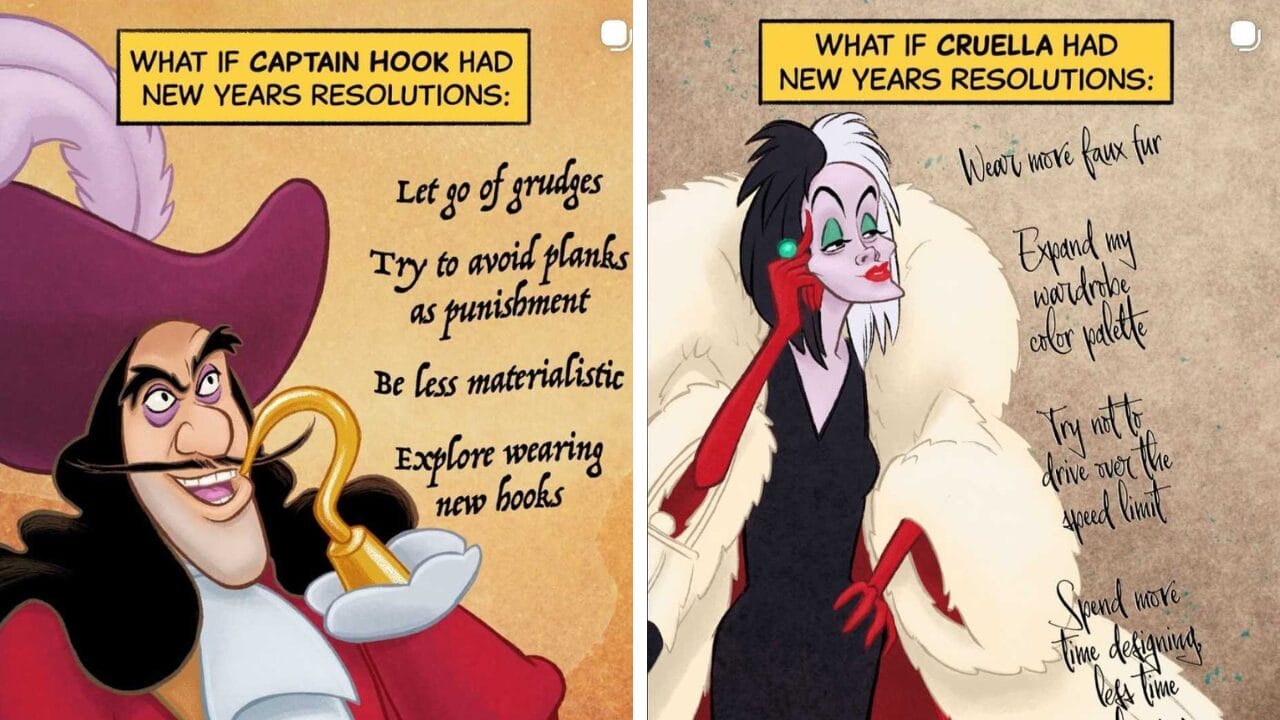 Disney Posts New Year's Resolutions for Popular Villains - WDW News Today