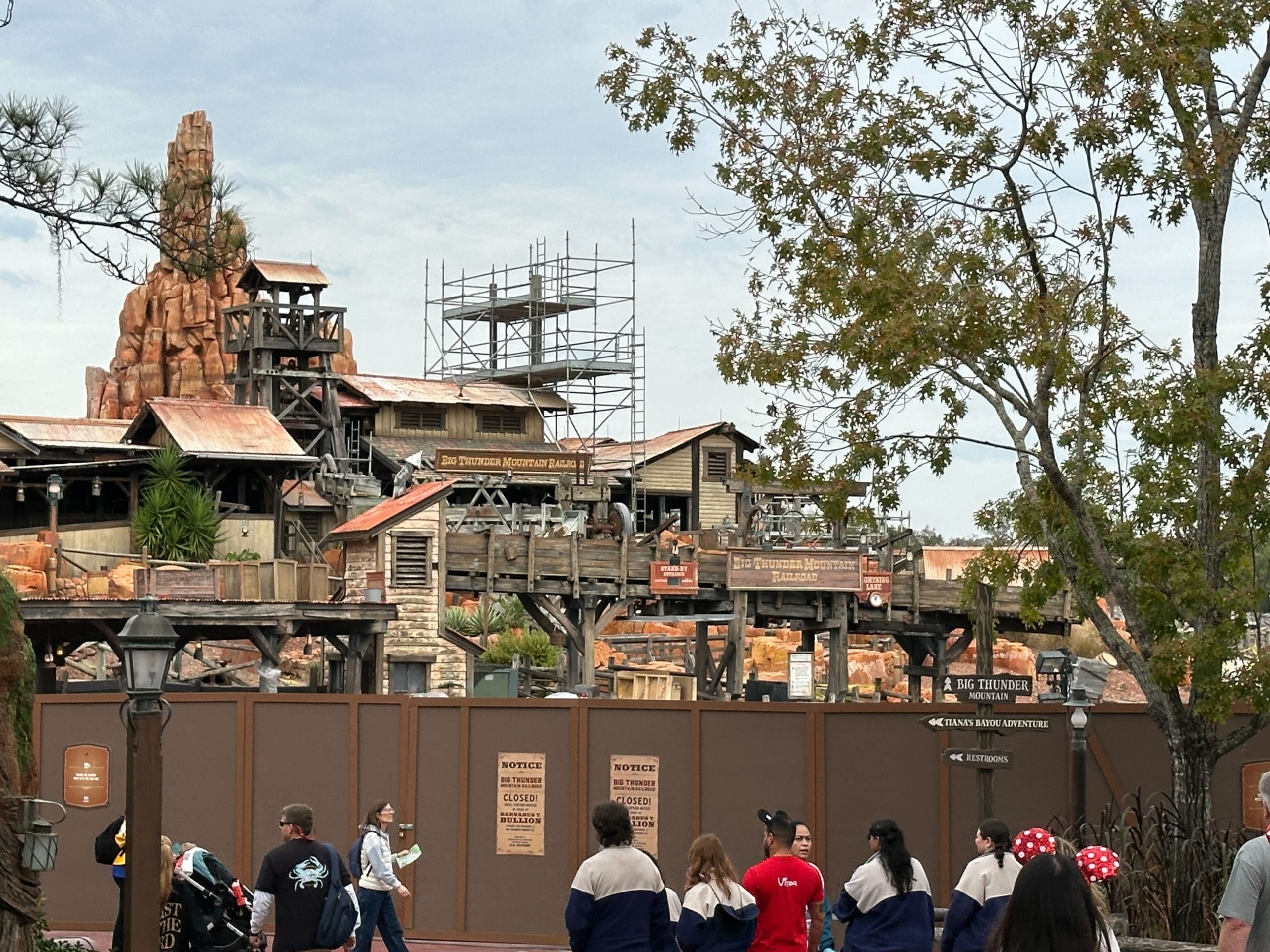 New Scaffolding Rises Up Near Big Thunder Mountain Railroad in Walt ...