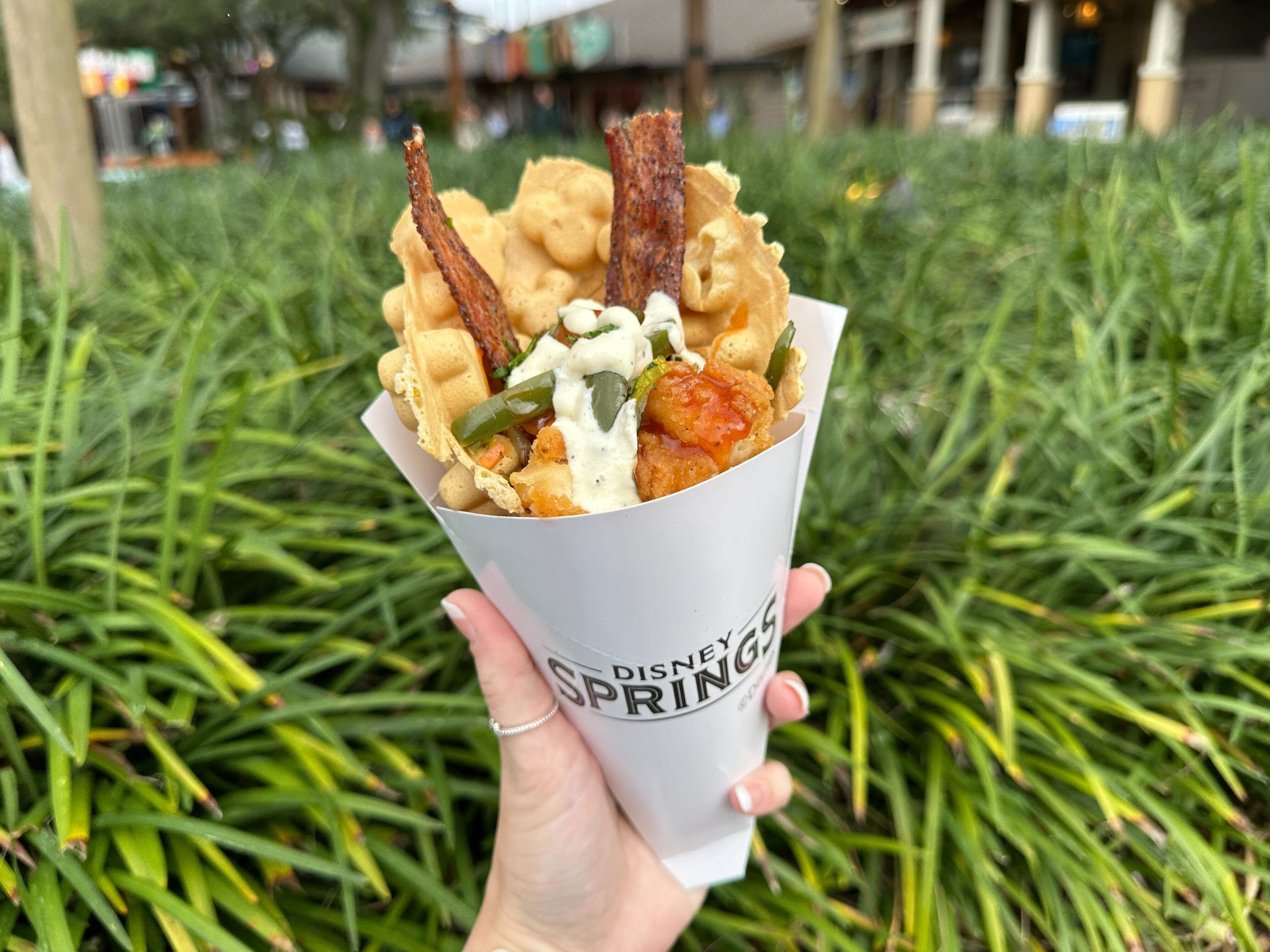 Review: We Tried All Three New Savory Bubble Waffles at Disney Springs ...