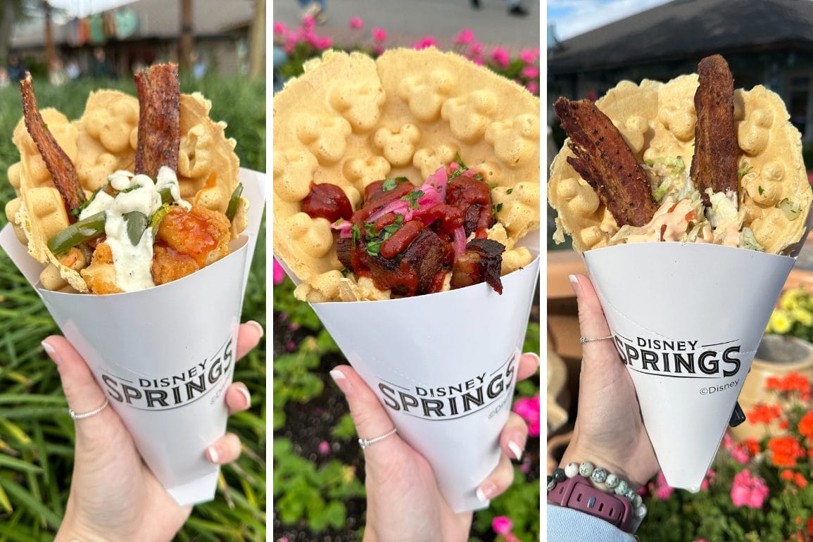 Review: We Tried All Three New Savory Bubble Waffles at Disney Springs ...