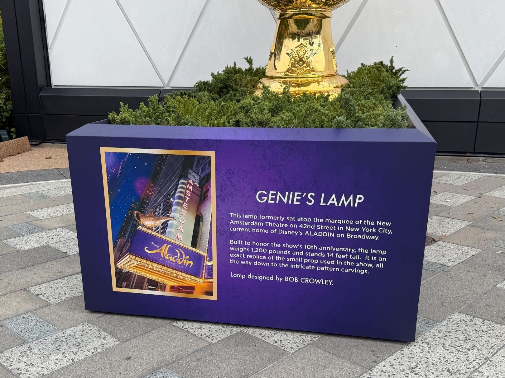 Genie's Magic Lamp Transported from Broadway to EPCOT for Festival of ...