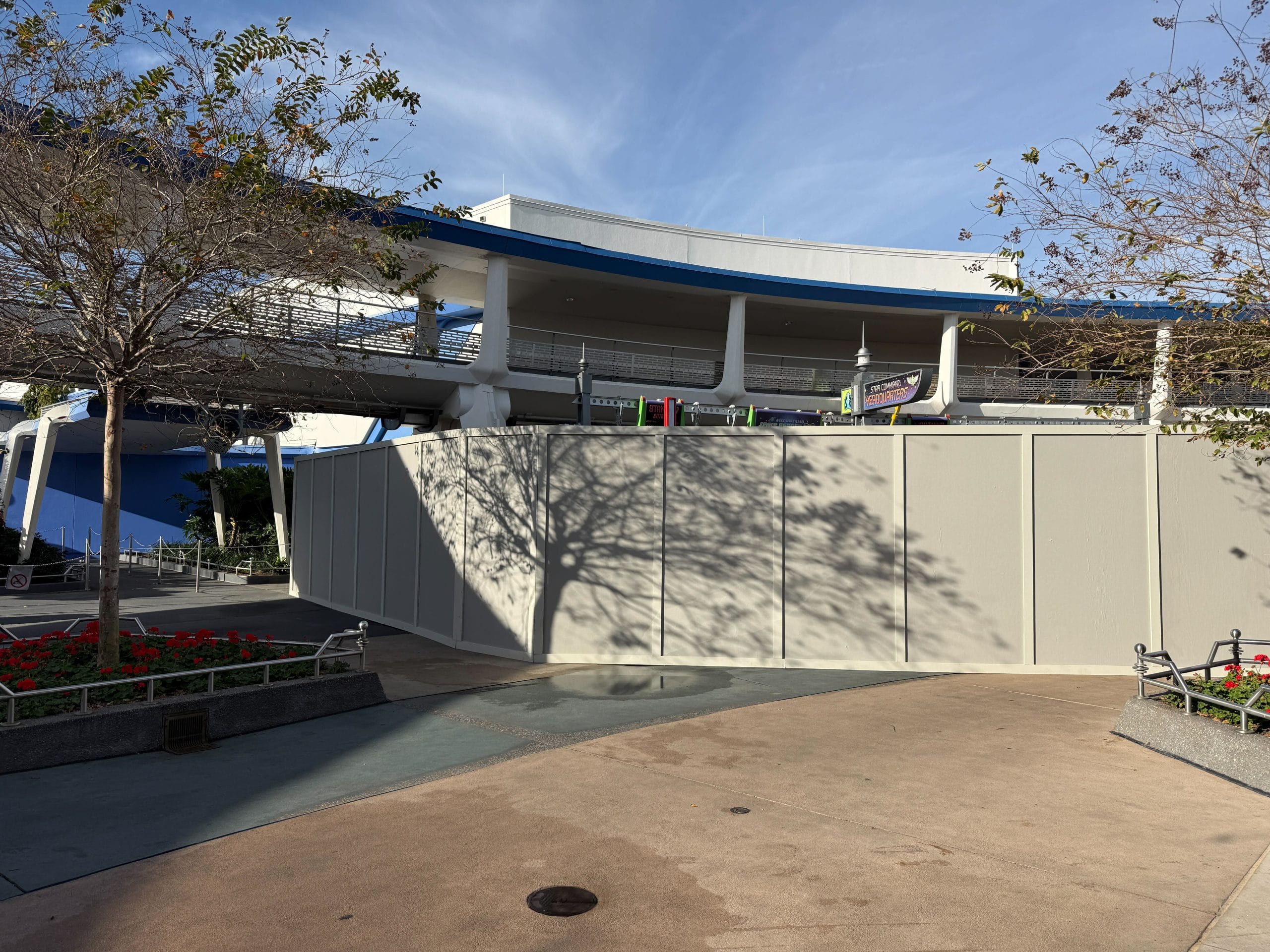 Construction Walls Go Up at Buzz Lightyear's Space Ranger Spin Entrance ...